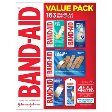 BAND-AID Brand Adhesive Sterile Bandage Variety Pack, Assorted, 280 ...