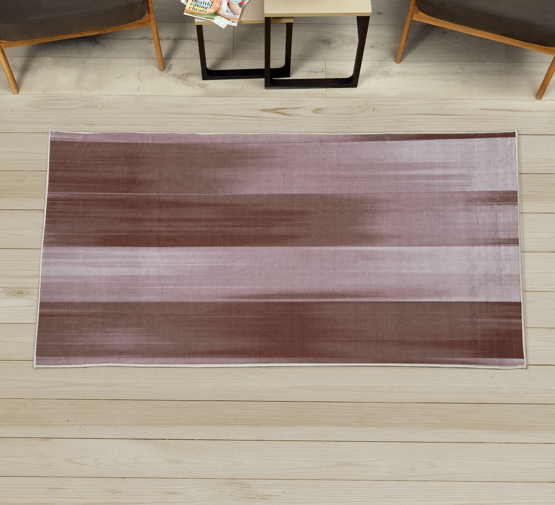 Earth Tones Decorative Rug, Abstract Modern Design Ombre Inspired ...