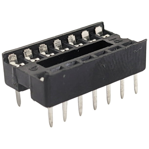 50 Pack 14 Pin Solder Tail, Low Profile IC Socket - Walmart.com
