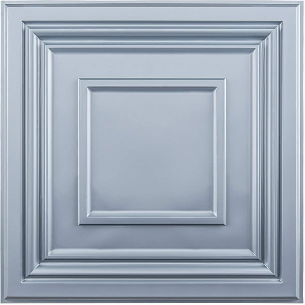 Art3d Matt Gray PVC Decorative Ceiling Tile for Drop in Grid System(12 ...