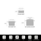 Cook N Home Pasta Pot with Strainer Lid 8-Quart, Stainless Steel Pasta ...