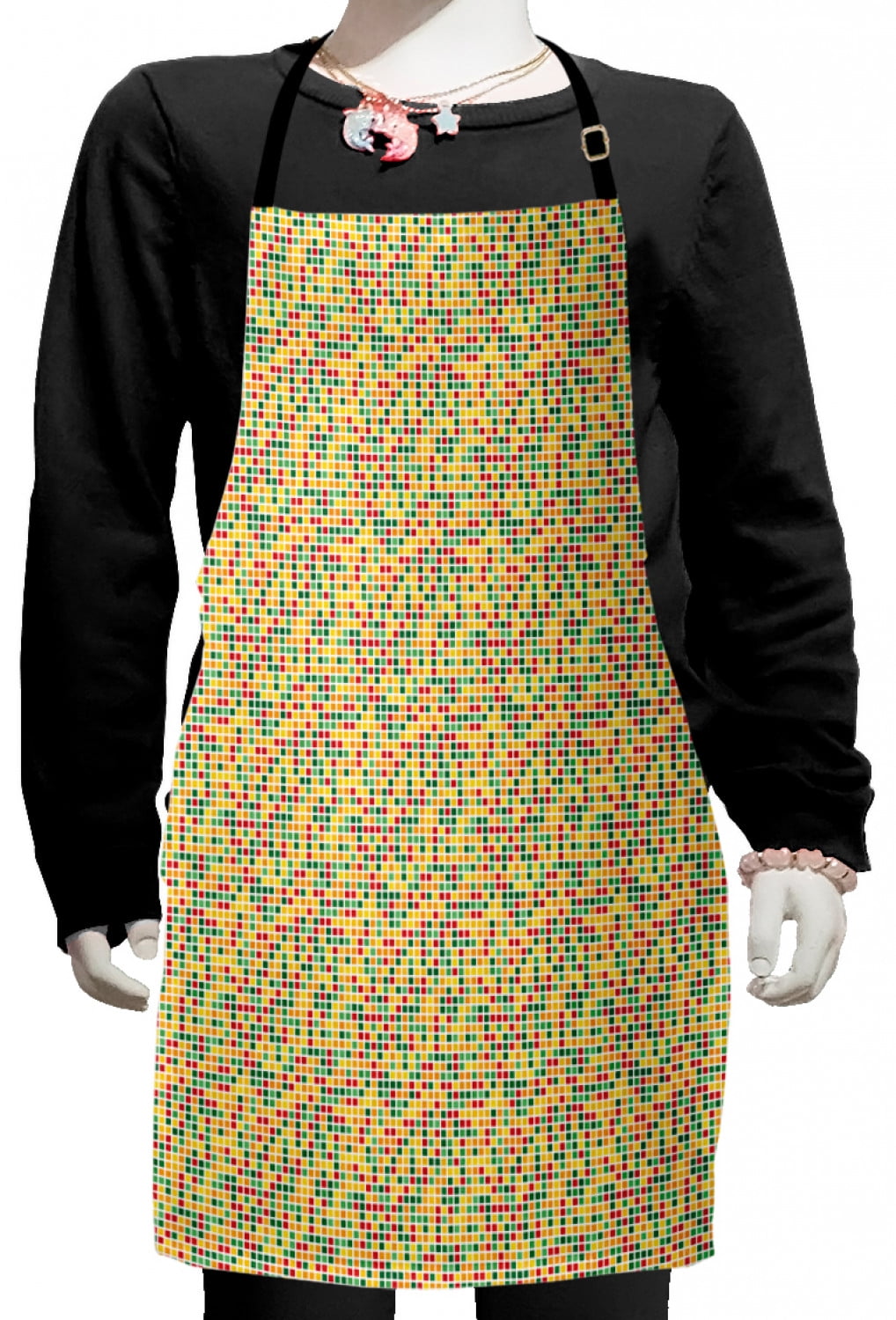 Geometric Kids Apron, Gummy Candy Inspired Rounded Edge Vibrant Color ...