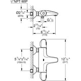 Grohe 34 159 Grohtherm Thermostatic Tub Filler - Chrome - Walmart.com
