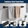 10 Piece Bathroom Hardware Accessory Set Black 23.6 Inch Wall Mounted ...