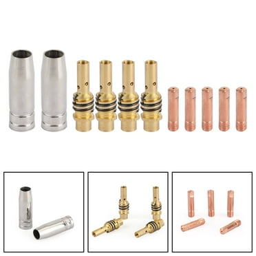 MB15 15AK Contact Tip M6 & Tips Holder Difuser & Shield cup & Torch Neck MIG Welding Torch (M6 ...