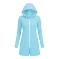 Beach Coverups for Women UPF 50 Long Sleeve Swim Cover Up Dress with ...