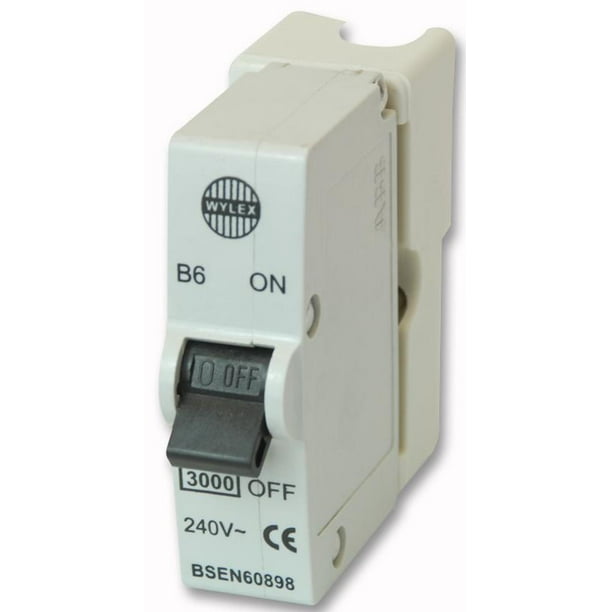 WYLEX - Retro Fit 6A Plug In MCB Circuit Breaker, SP Type B - Walmart.com