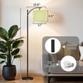 Arc Floor Lamp with Adjustable Lampshade Gingham seamless Plaid repeat ...