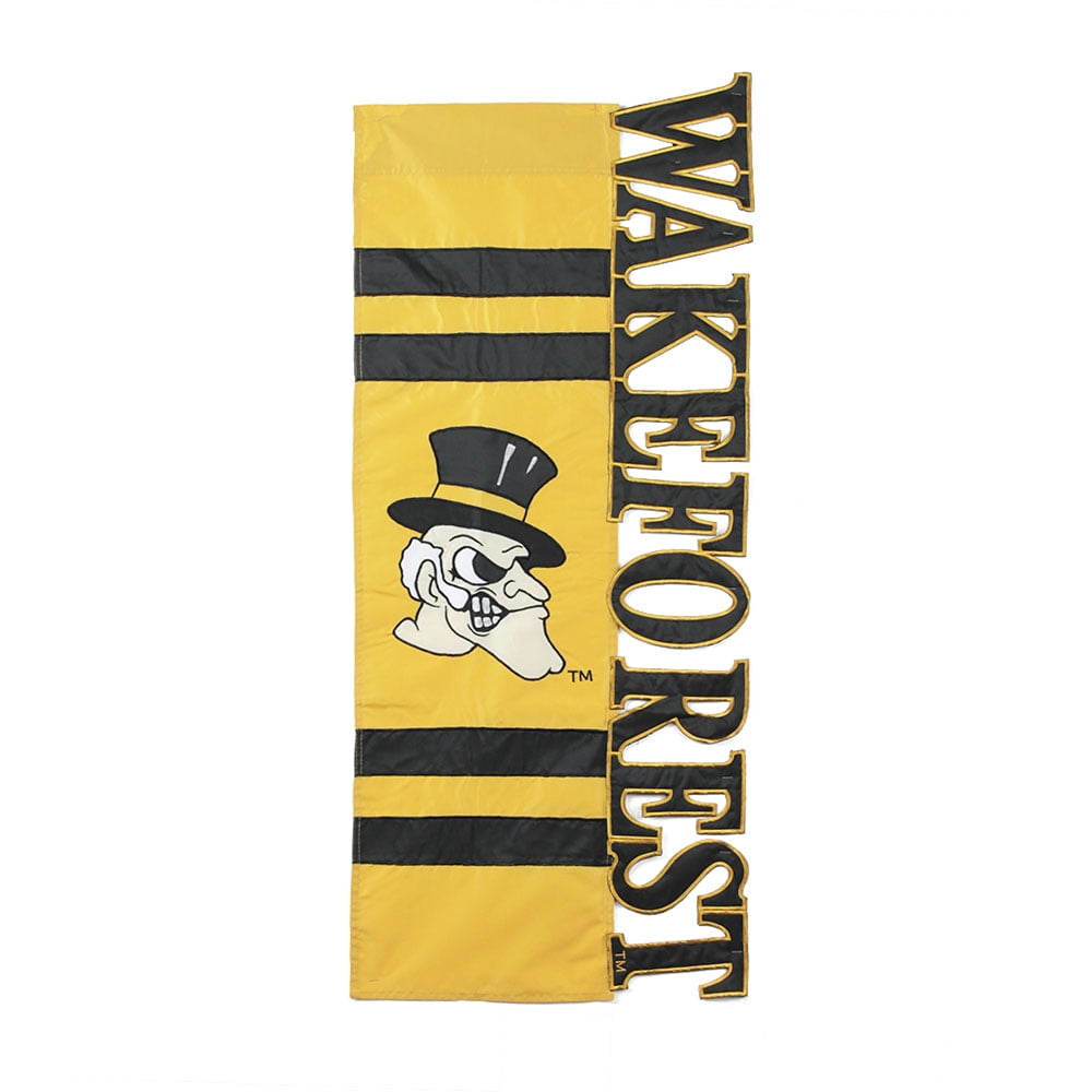Wake Forest University Sculpted Letters Applique House Flag - Walmart.com