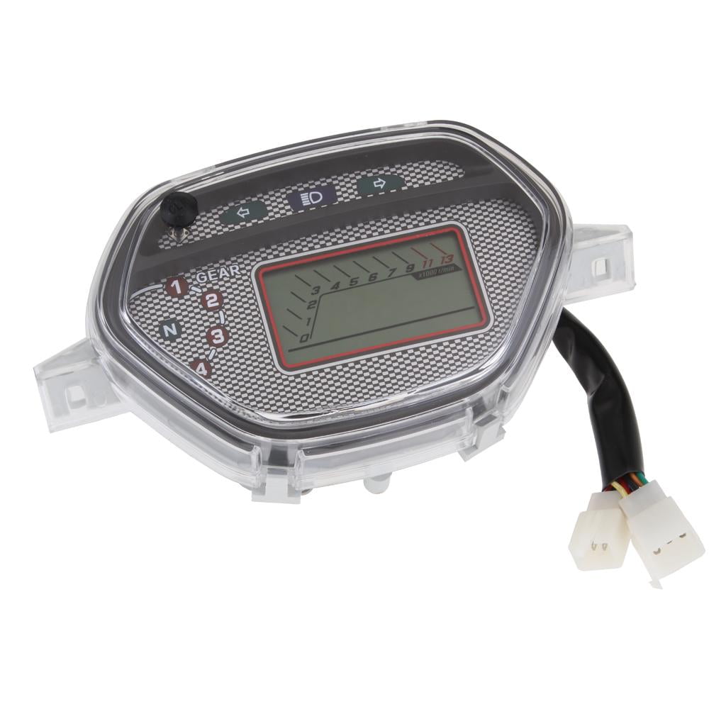 299 Km/h Motorcycle LCD Tachometer Speed Gauge - Walmart.com
