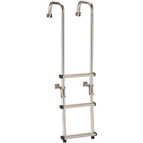 Garelick EEz-In Compact 3-Step Transom Ladder with 12" Wide Aluminum ...