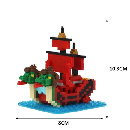 Pirate Ship Model Assembling Toy Miniature Small Particle Building ...