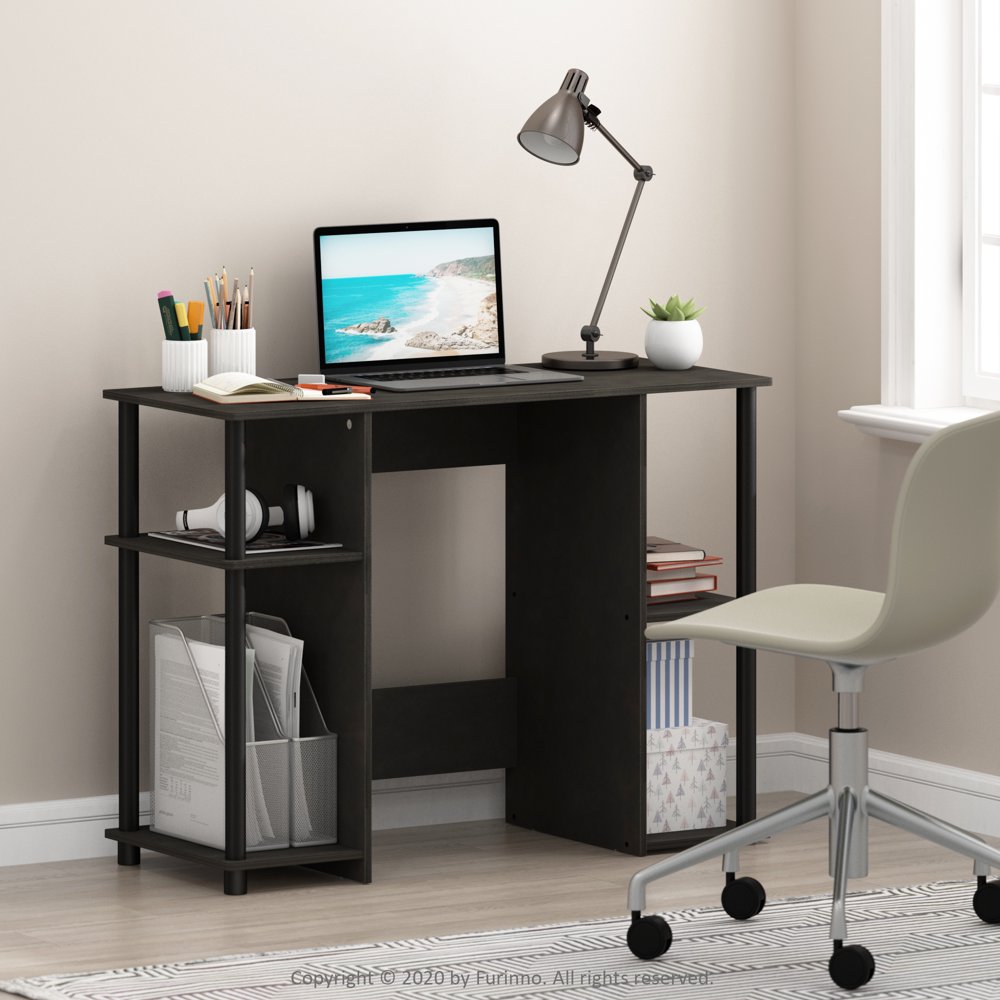 Furinno JAYA Compact Computer Study Desk, Espresso - Walmart.com ...