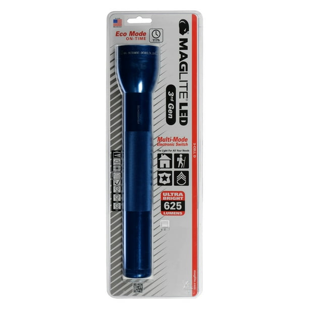 Maglite ML300L-S3116 - ML300L 3rd Generation 625 Lumens Blue LED ...