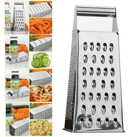 Stainless Steel Manual Cheese Grater Box 4 Sides with Container Box ...