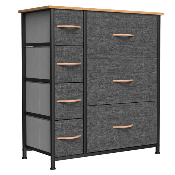 DWVO Dresser Bedside 7 Drawers Storage Tower Unit Furniture Bedroom ...