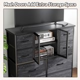 "EnHomee Wooden Standing Compact Chest, Tall Dresser for Bedroom with ...