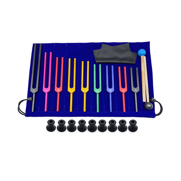 9 Pieces of Colorful Solfeggio Aluminum Alloy Tuning Forks, Tuning ...