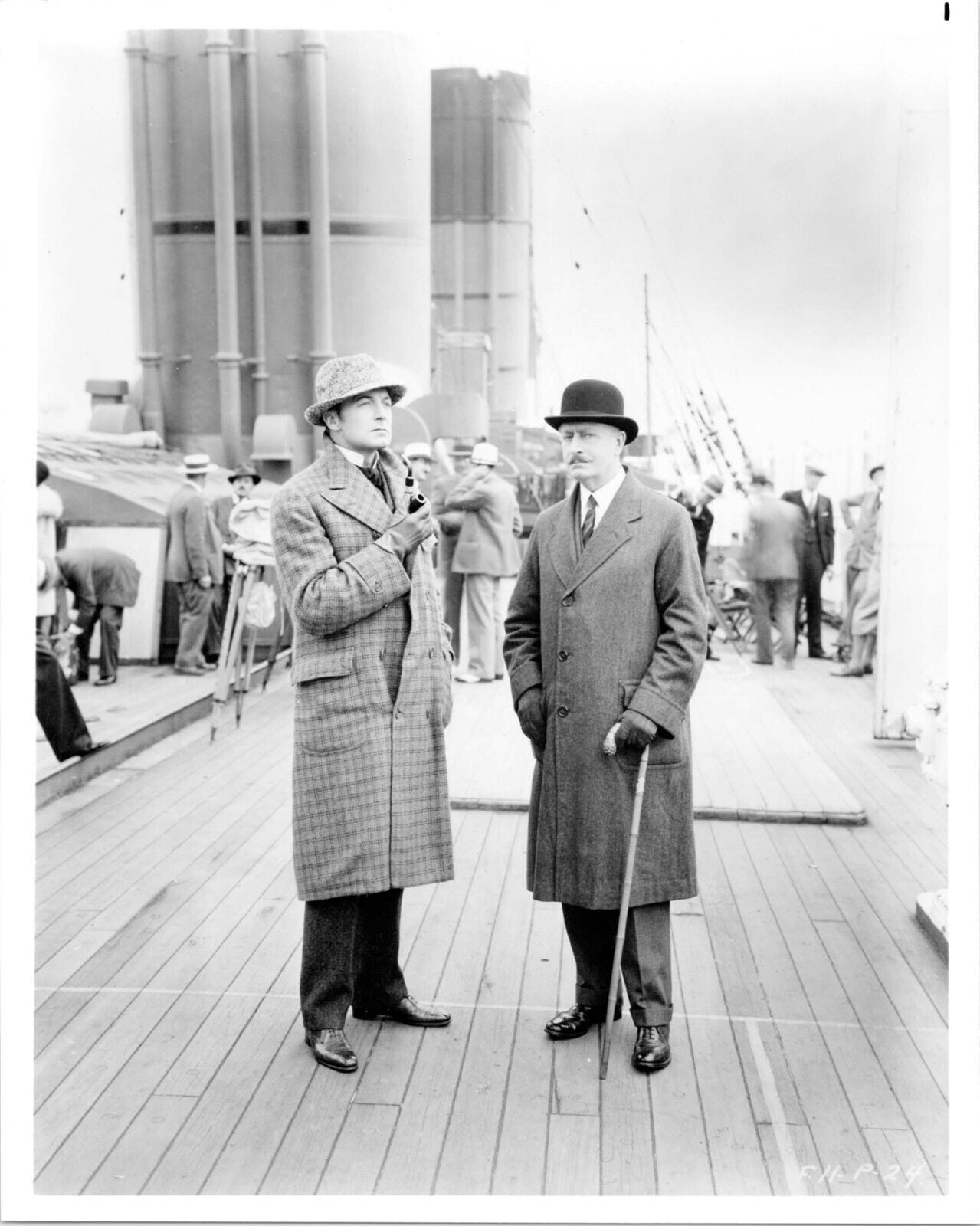 Sherlock Holmes Basil Rathbone & Nigel Bruce onboard ship vintage 5x7 ...