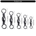 200Pcs Carbon Steel Swivels Fishing Line Connector Fishing Barrels ...