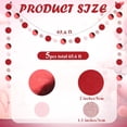 5 Pieces Red,Pink Round Dots Garland Graduation Party Hanging Decor ...