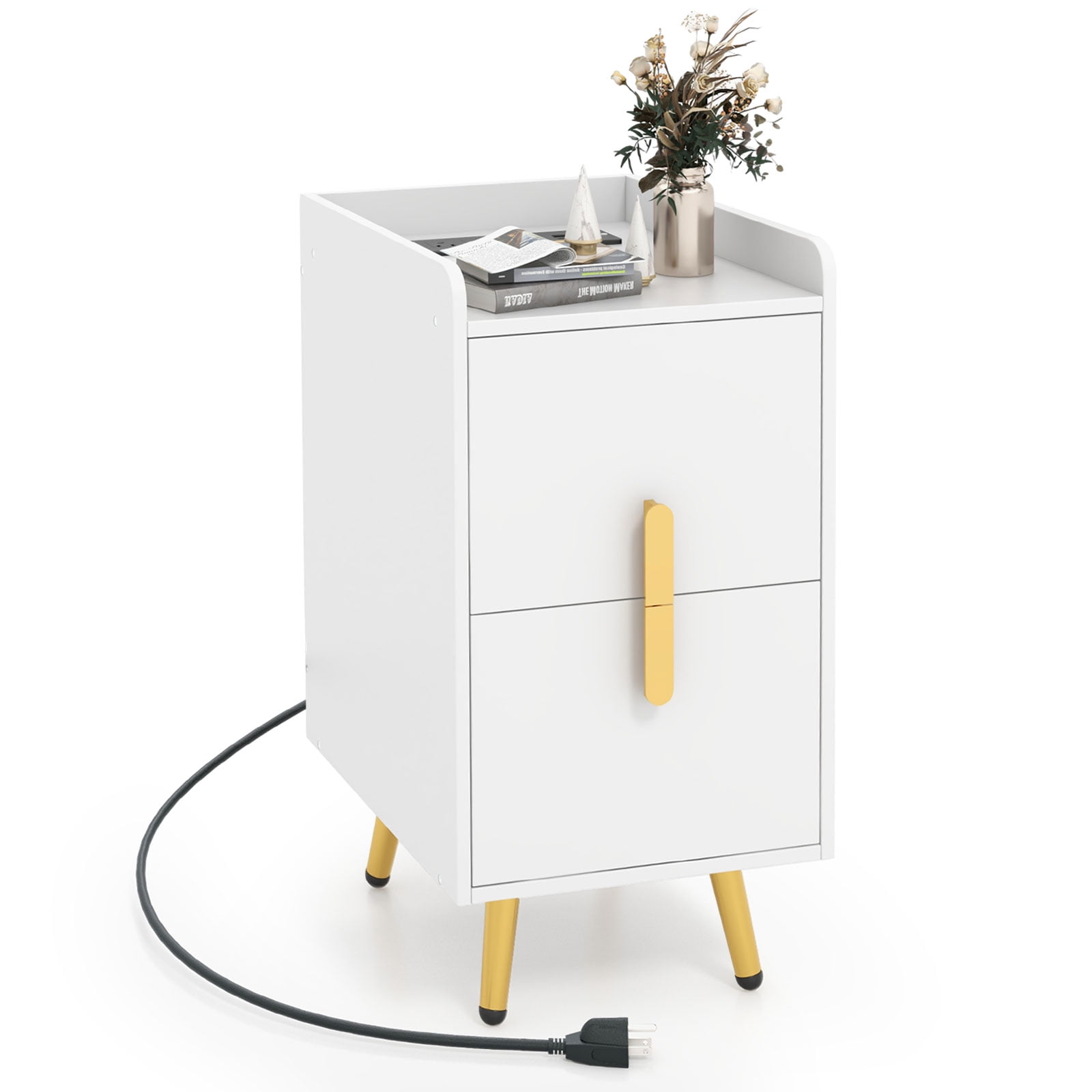 Click here for Costway Nightstand With Charging Station Home Beds... prices