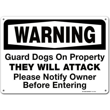 Do Not Ring or Knock Protective Dogs Leave Packages by Front Door Sign ...