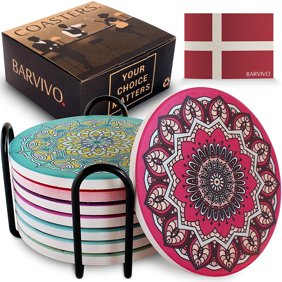 Thirstystone Ambiance Drink Coasters Set, Cafe Francais Rooster ...