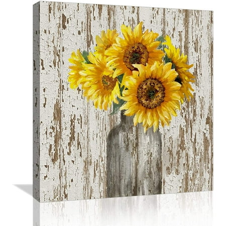 Canvas Wall Art for Bedroom Sunflower Wall Decor for Kitchen Bathroom ...