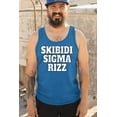 Skibidi Sigma Rizz Men's Tank Top Funny Goat Gyatt Meme Zoomer Viral ...