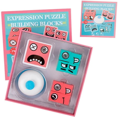 Expressions Matching Face Changing Cubes, Wooden Building Blocks Puzzle ...