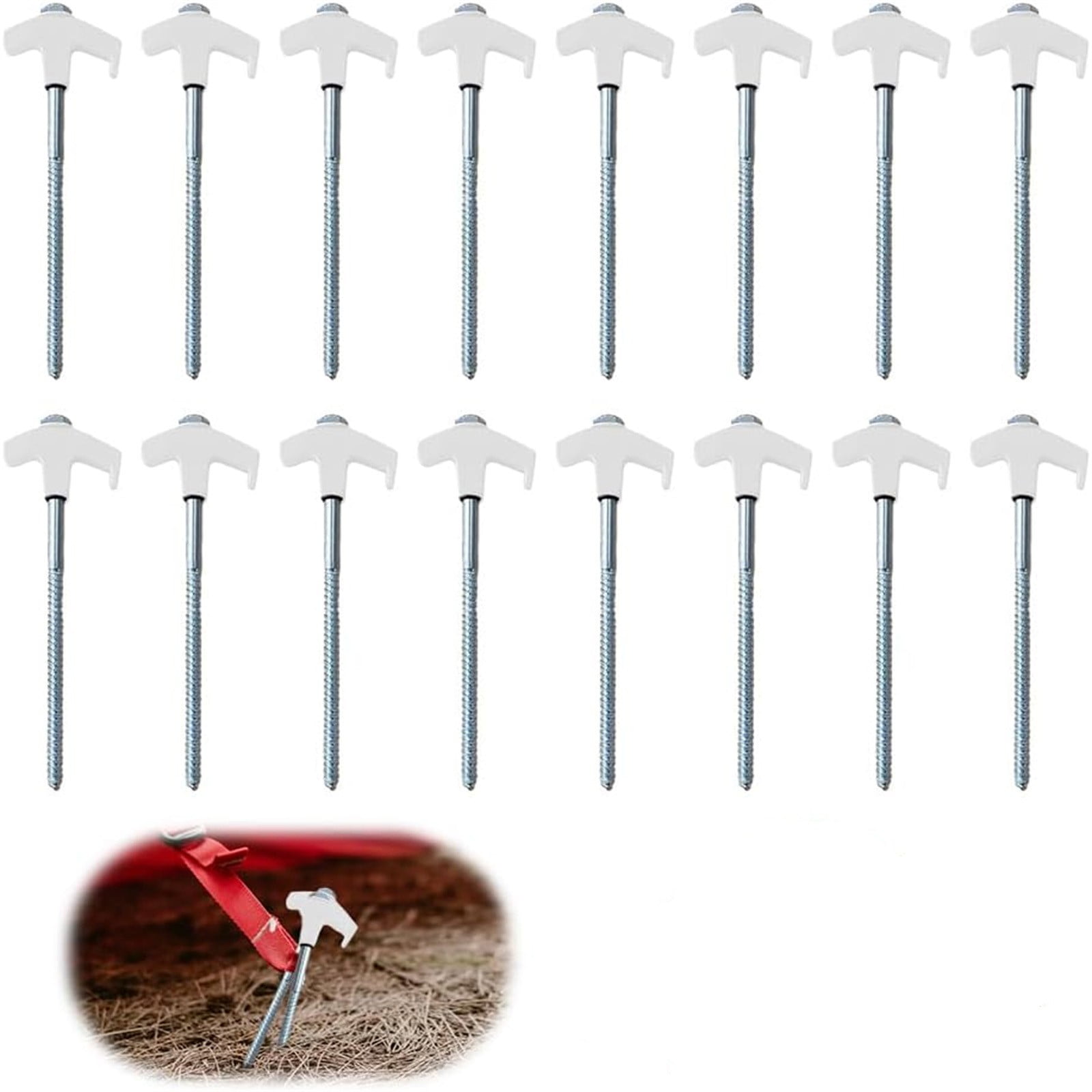 Click here for Vivavault Heavy Duty Drillable Metal Tent Stakes 8... prices