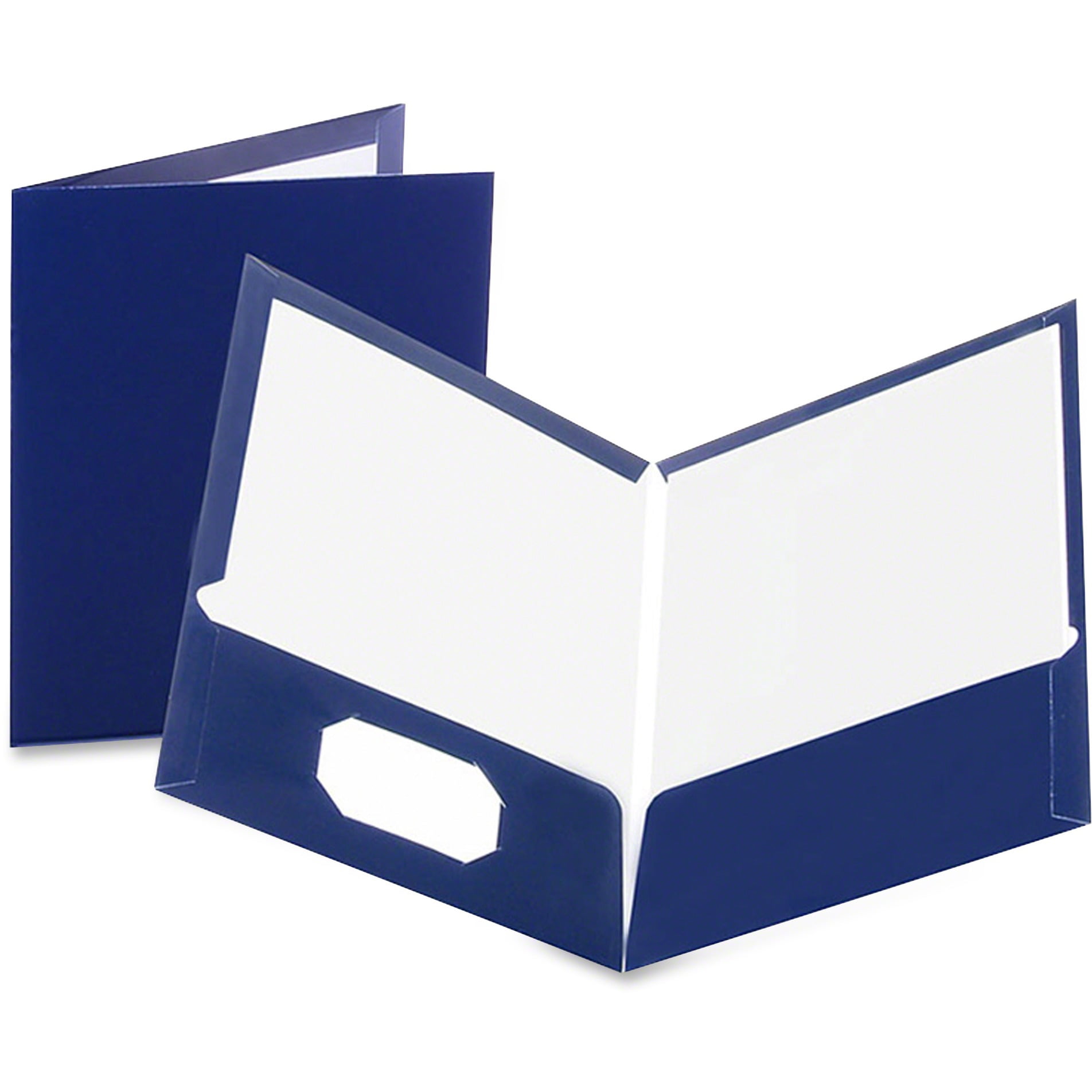 Oxford Showfolio Laminated Twin Pocket Folders 25/Pkg-Navy, Letter Size ...