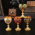 ANXPTIME 2Pcs Vintage Medieval Goblet Drinking Glass Drink Cup Metal ...