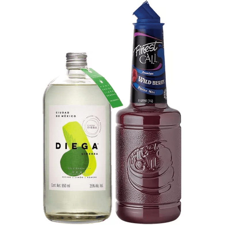 Ginebra Diega Pepino 950 Ml + Mix Finest Call Moras 1000 Ml Diega ...