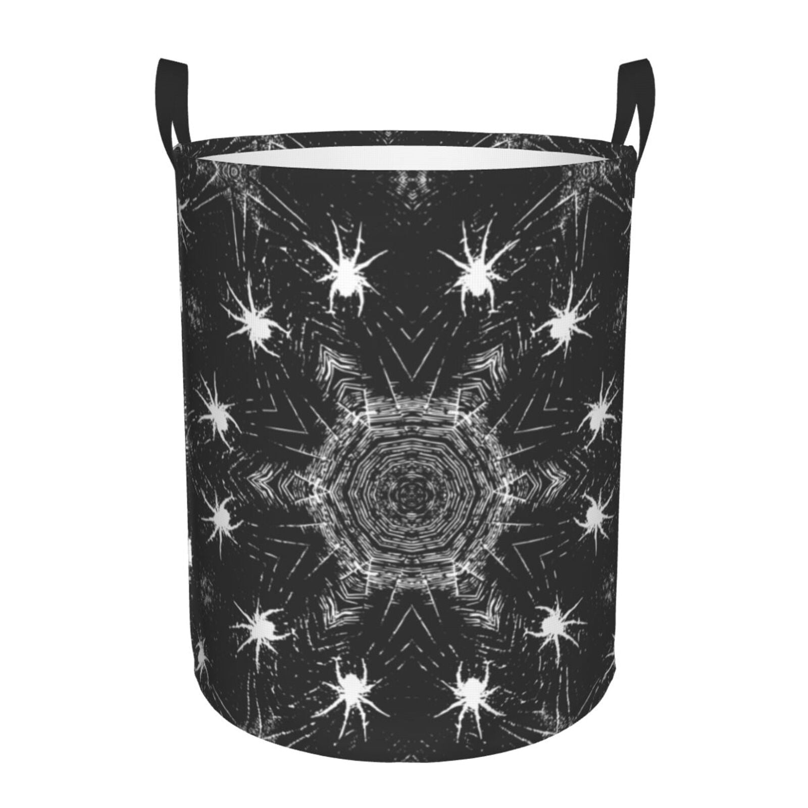 XMXT Collapsible Laundry Basket, Black Spider Web Pattern Waterproof ...