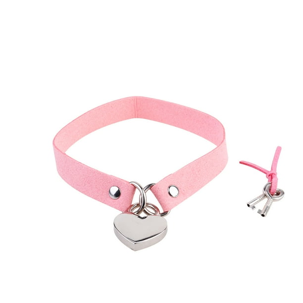 Nuolux Choker Necklace Gothic Collar Leather Heart Chain Nightclub Punk