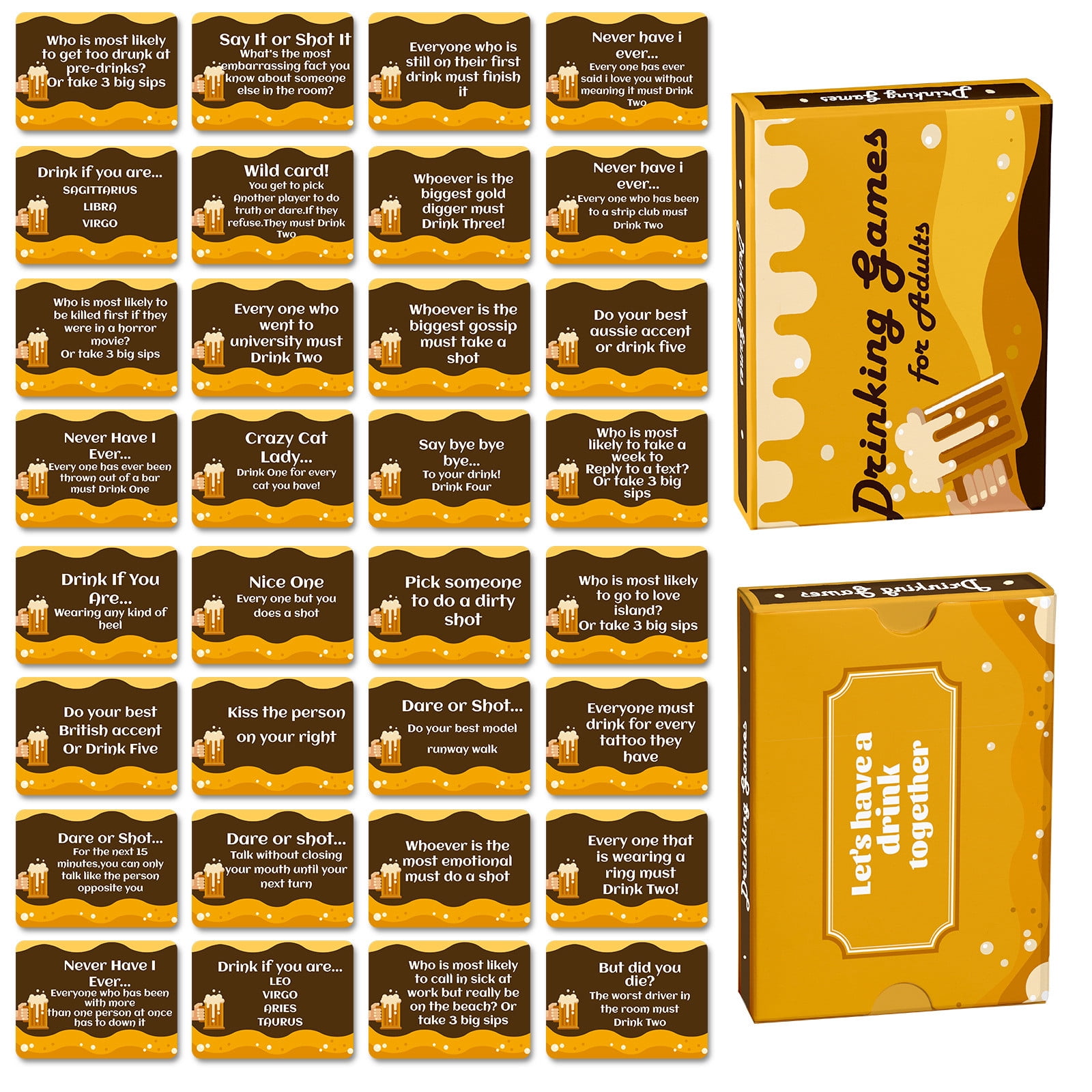50 Board Game Cards, Multiplayer Interactive Card Game Cards, Leisure ...