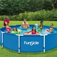 Funsicle 12' x 30" Outdoor Activity Round Pool with 12' Debris Cover ...