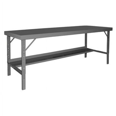 Costway 48" Adjustable Work Bench Heavy-Duty Steel Frame Worktable with ...