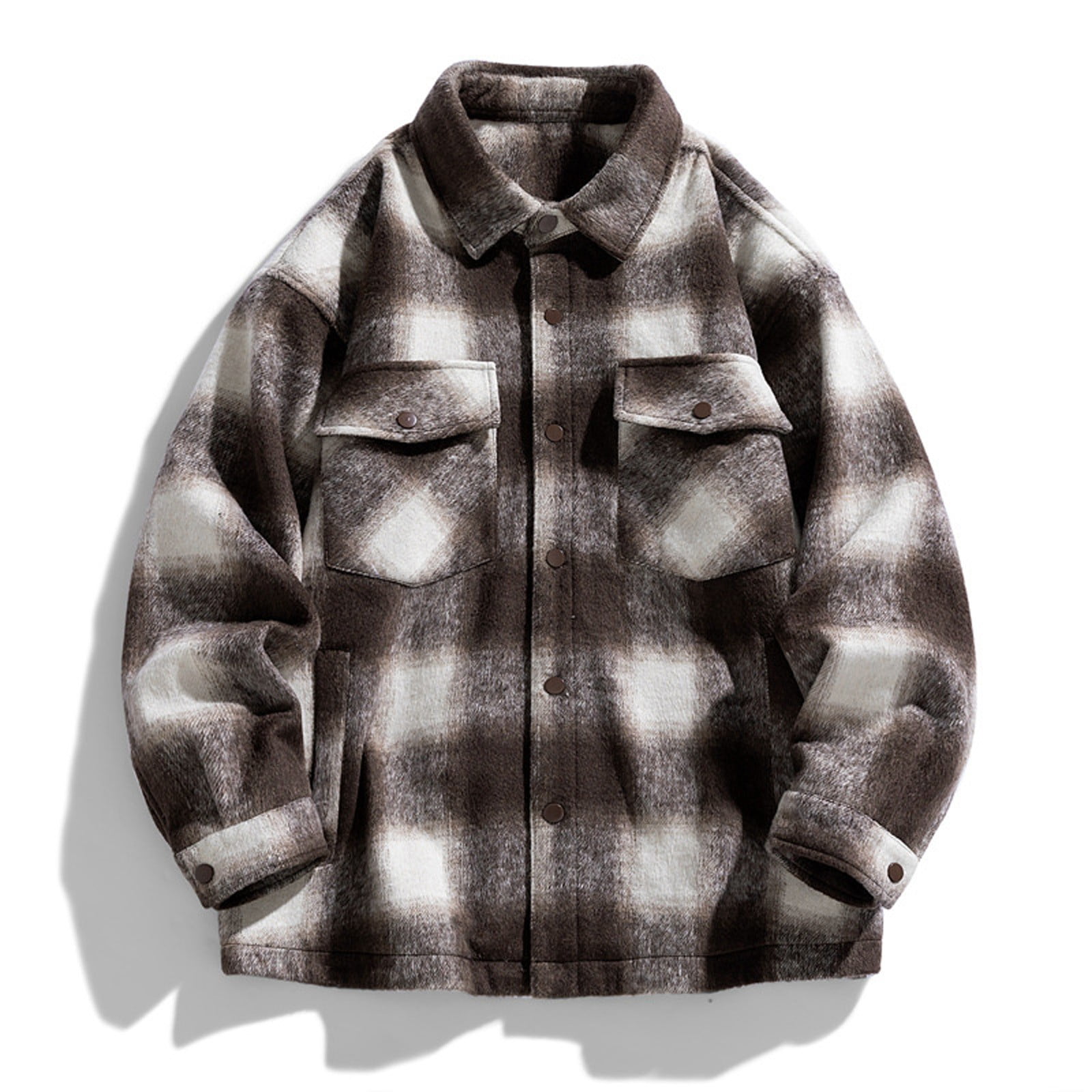 Click here for Kihout Mens Button Up Fleece Flannel Jackets Shirt... prices