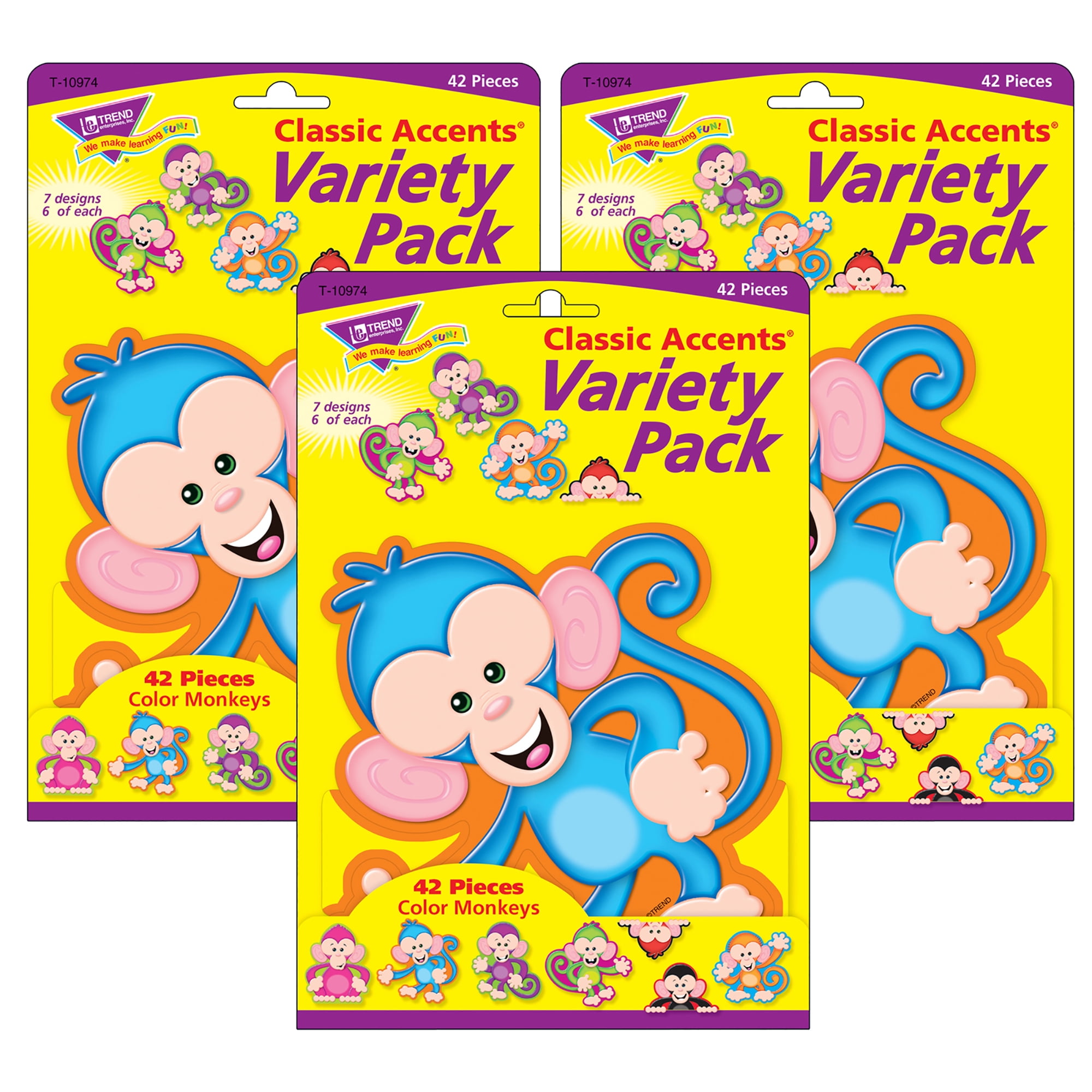 TREND Color Monkeys Classic Accents Variety Pack, 126 Pieces - Walmart.com