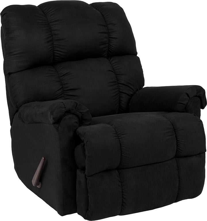 Sierra Black Microfiber Rocker Recliner - Walmart.com