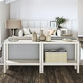 Parsons Wrap-Around Sofa Accent Tables Bundle - Set of Two, White Oak ...