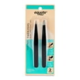 Equate Slant and Point Tip Stainless Steel Tweezers Duo Pack Unisex ...