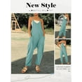 STARVNC Women Solid Color V Neck Sleeveless Pockets Jumpsuit - Walmart.com