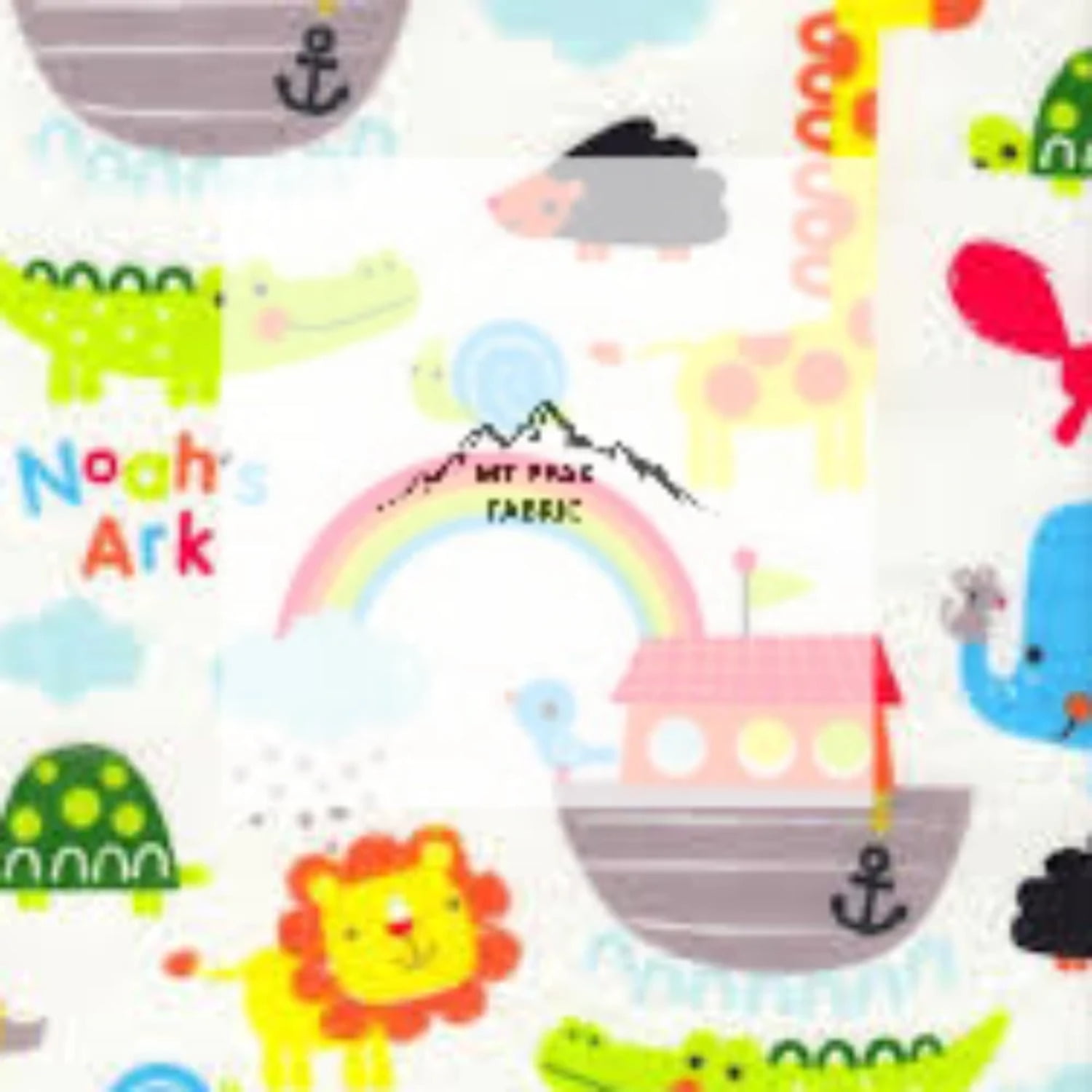 Noah's Ark Flannel Fabric - Walmart.com