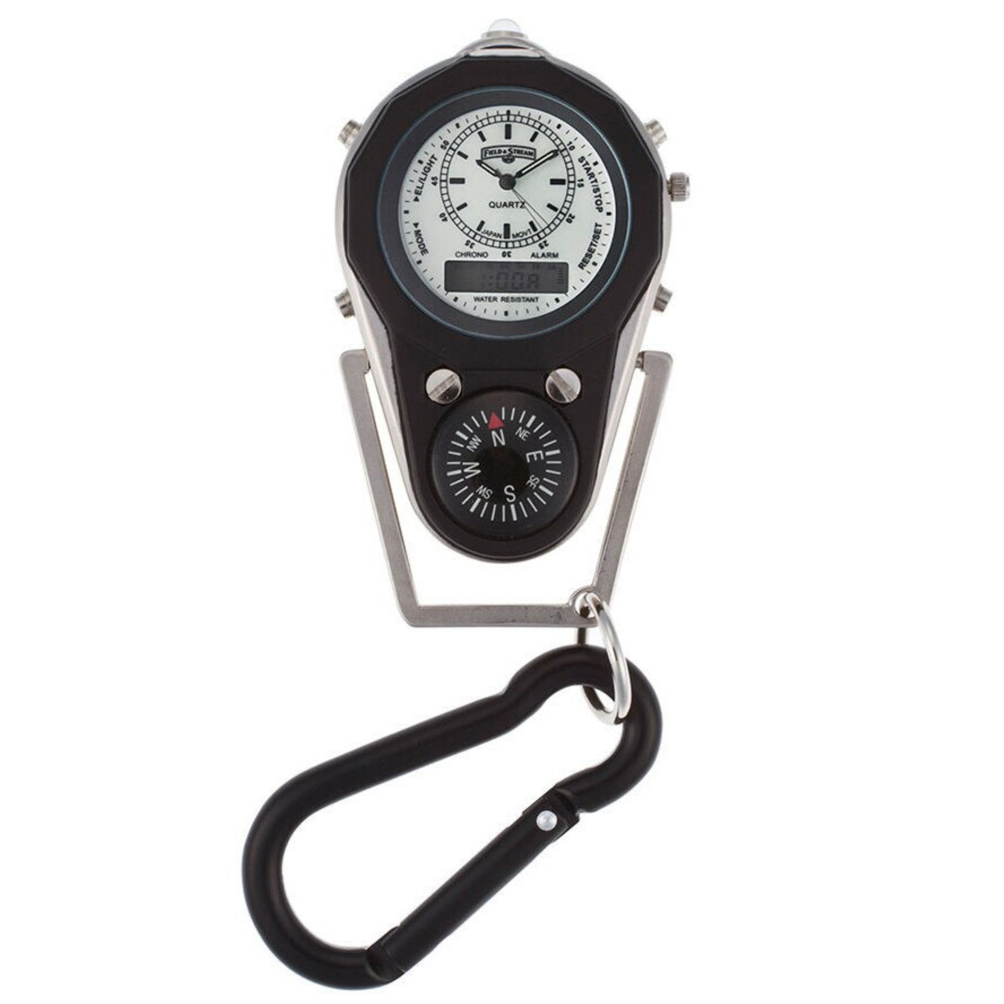 Field & Stream F165FOBW Compass Thermometer Carabiner Alarm Pocket ...