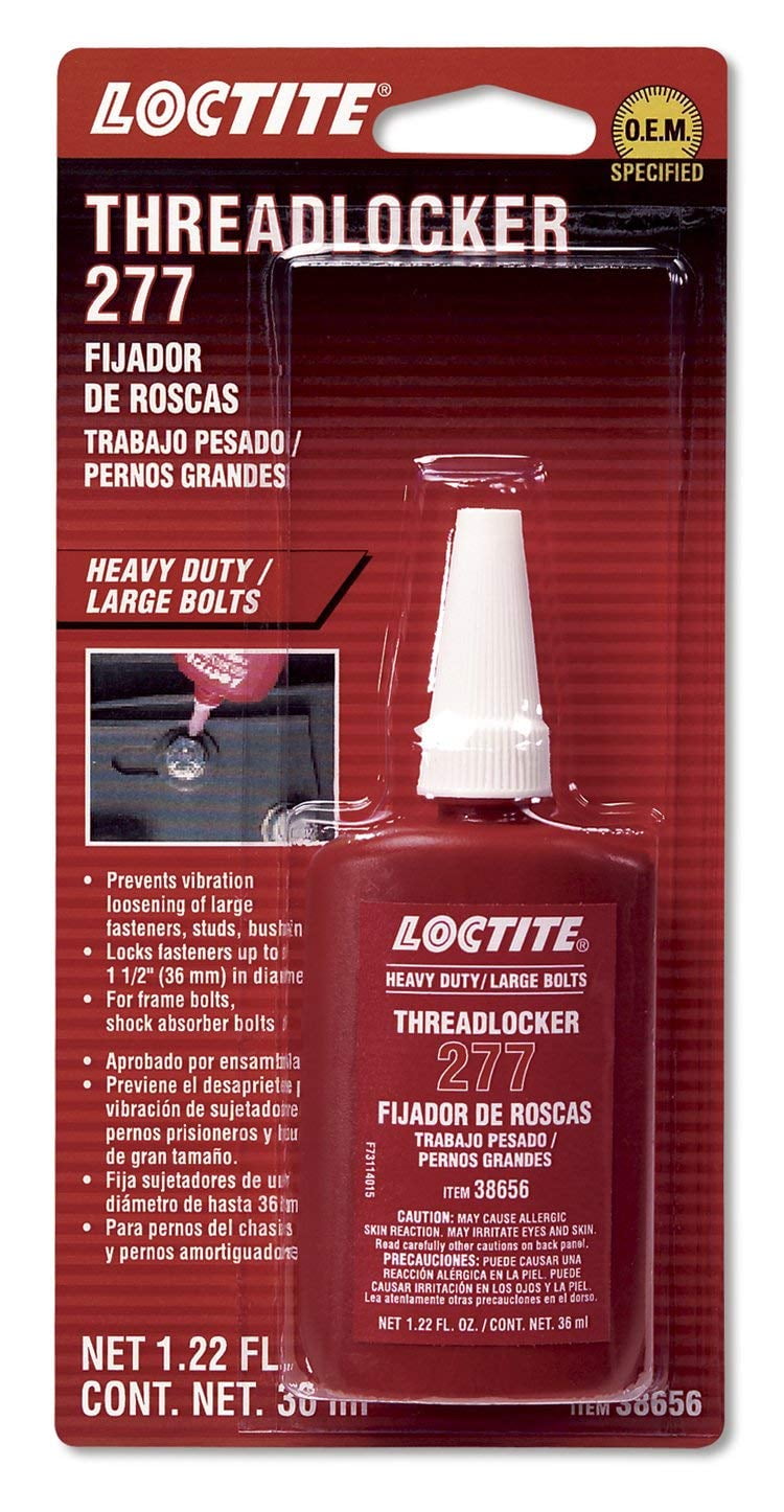 Loctite 555353 277 Red Large Threads Threadlocker Bottle, 36-Milliliter ...