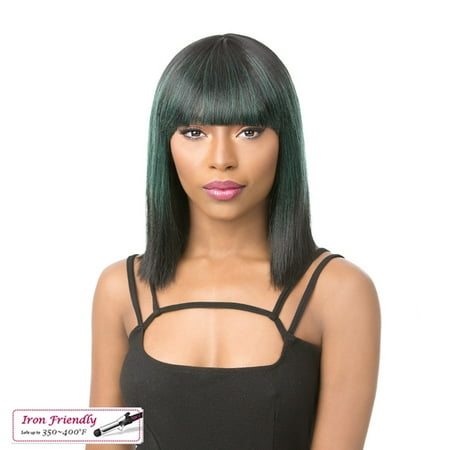 Real Hair Line Part Iron Friendly Wig - Sugar Song,Green | Walmart Canada